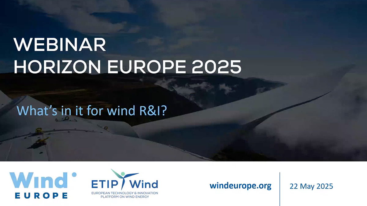 Horizon Europe 2025 Webinar | WindEurope